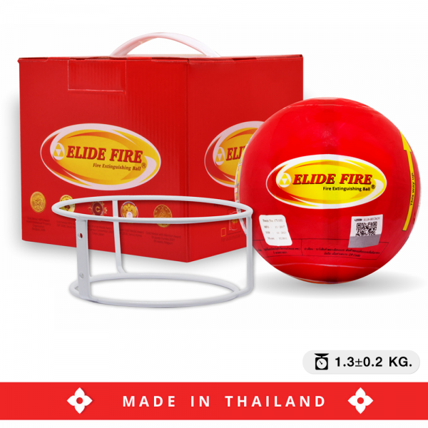 ELIDE FIRE® Automatic Fire Extinguishing Ball 1.3±0.2 Kg. with Metal ...